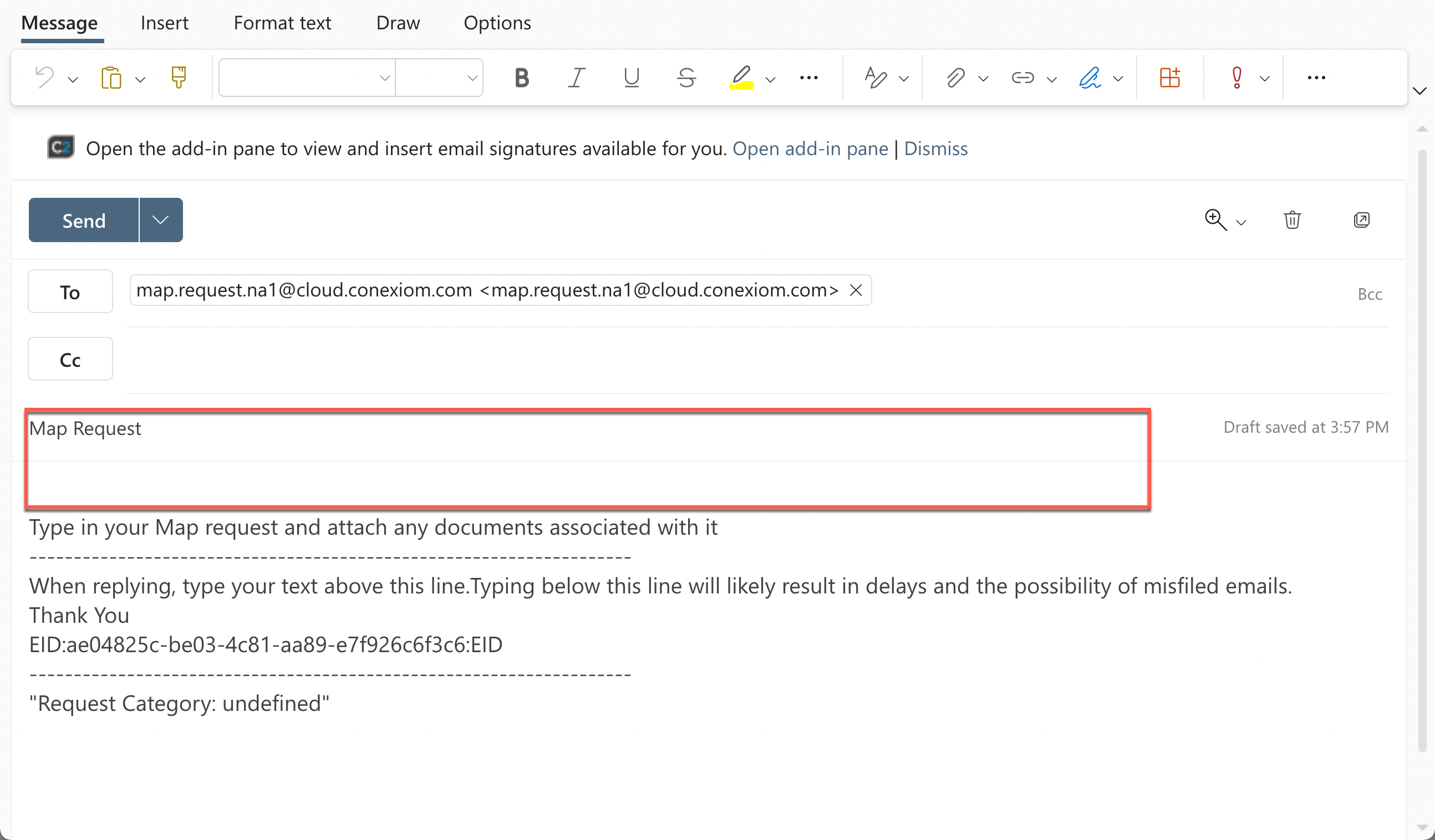Submitting a Change Request via Email