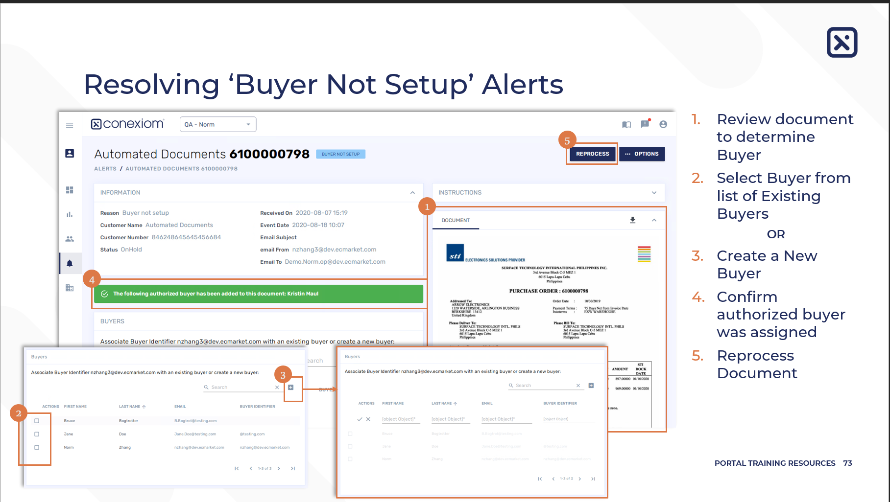 Resolving Buyer-Not-Setup Alerts