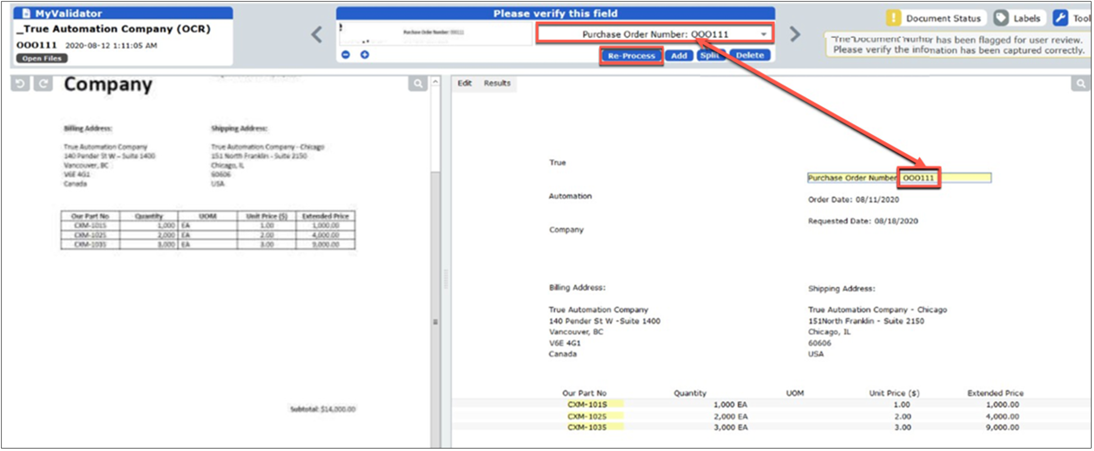 Examples of Correcting OCR Results