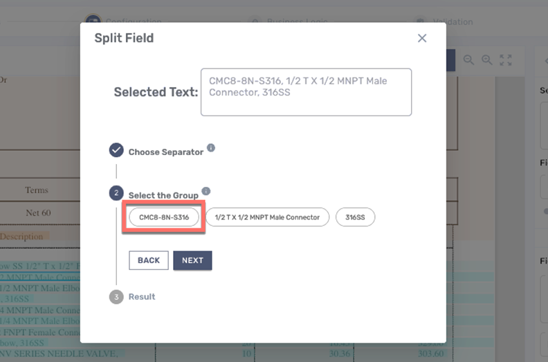 Splitting Fields in Configuration Studio Splitting Fields in Configuration Studio